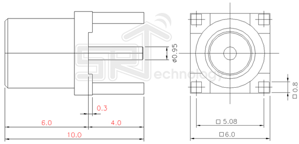 MCX (Female) PCB