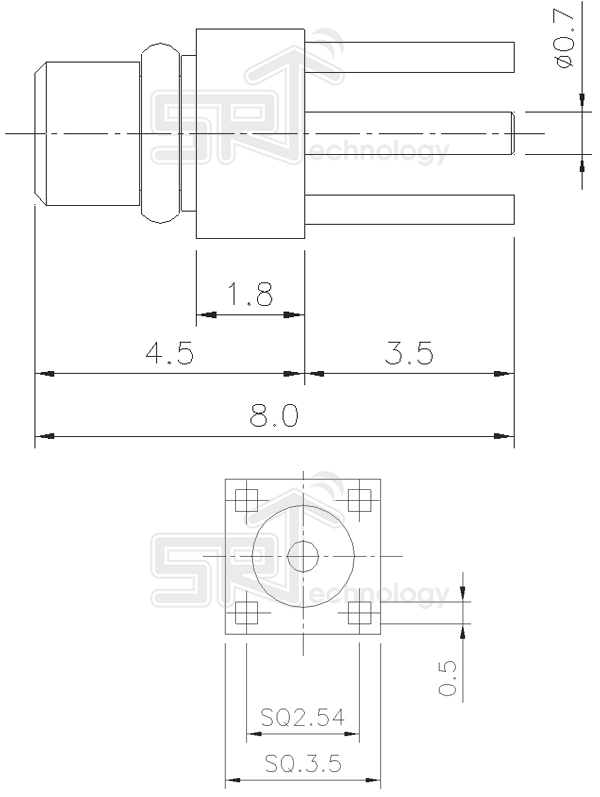 MMCX (Male) PCB