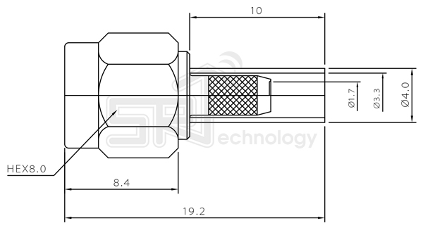 SMA (Male) ST LMR100, RG316
